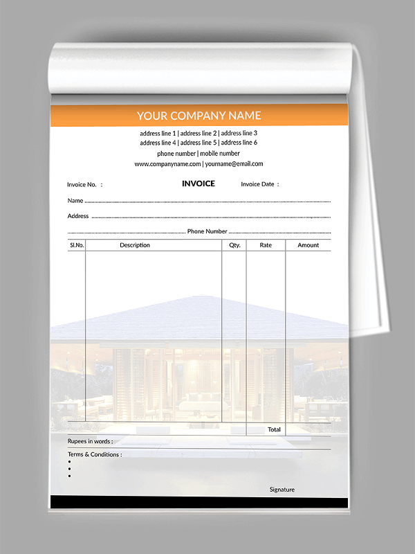 Bill Book / Invoice Designs