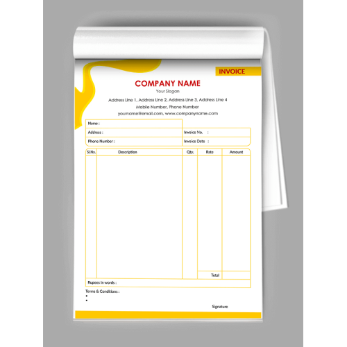 Paint Shop Bill Book Design