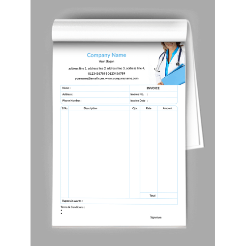 Doctor's Bill Book Design