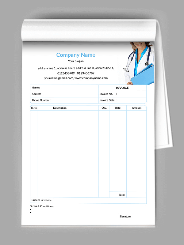 Bill Book / Invoice Designs