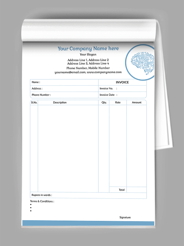 Bill Book / Invoice Designs