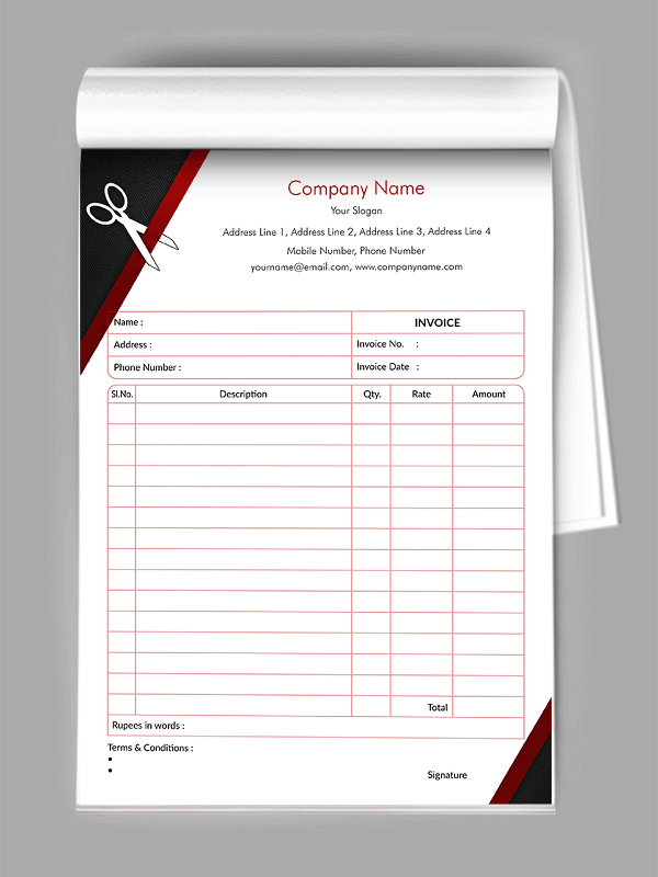 Bill Book / Invoice Designs