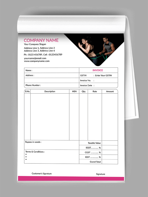 Bill Book / Invoice Designs