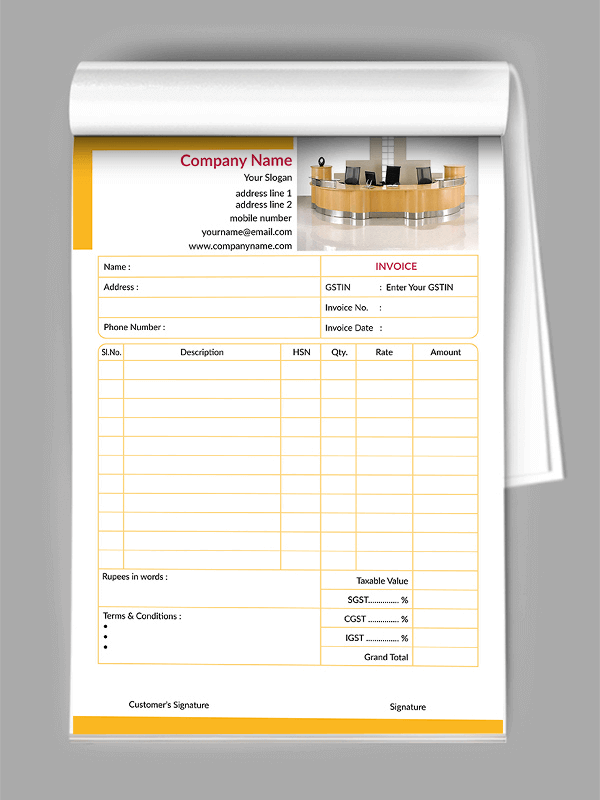 Bill Book / Invoice Designs