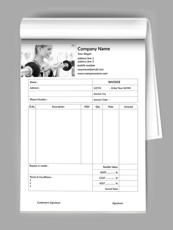 Bill Book / Invoice Designs