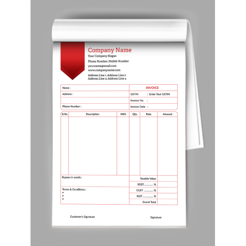 Tailor Bill Book