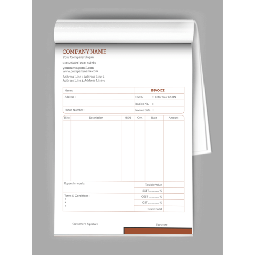 personalized Bill Book