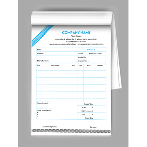 Tyre Dealers Bill Book