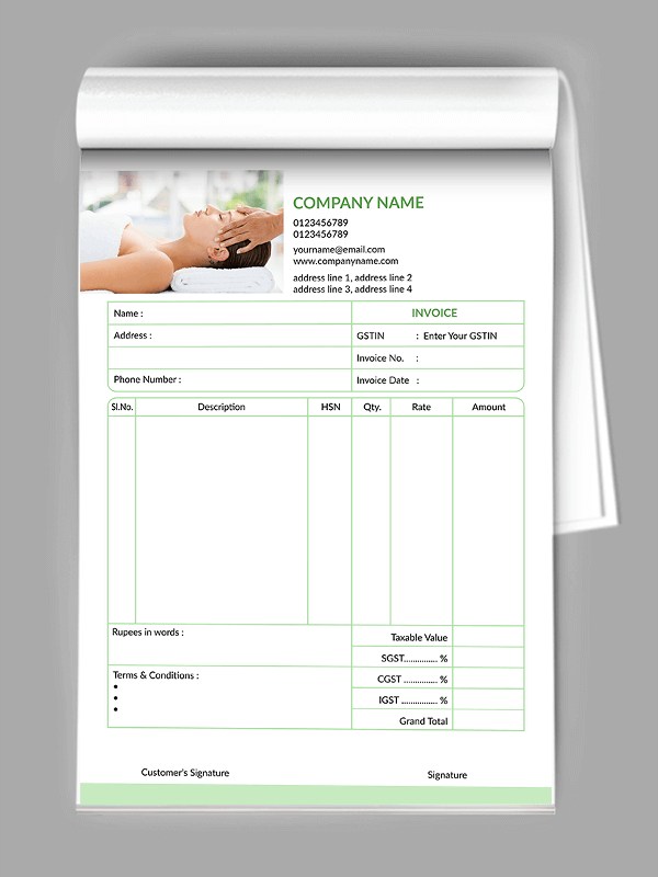 Bill Book / Invoice Designs