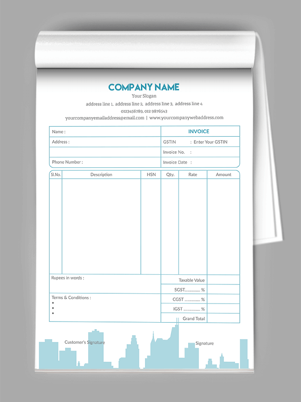 Bill Book / Invoice Designs