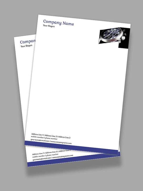 Free Professional Letterheads Template Online Printing @ Low Price