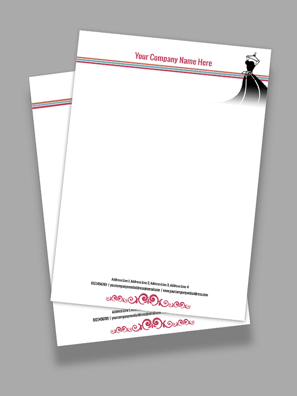 Free Professional Letterheads Template Online Printing @ Low Price