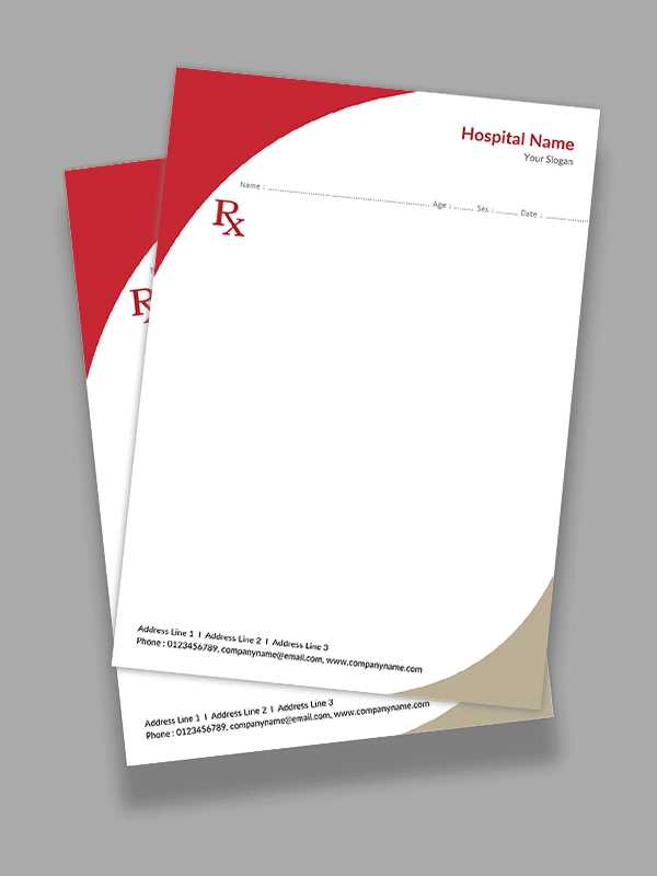 Buy printed Doctor Prescription Pad Formats Online India