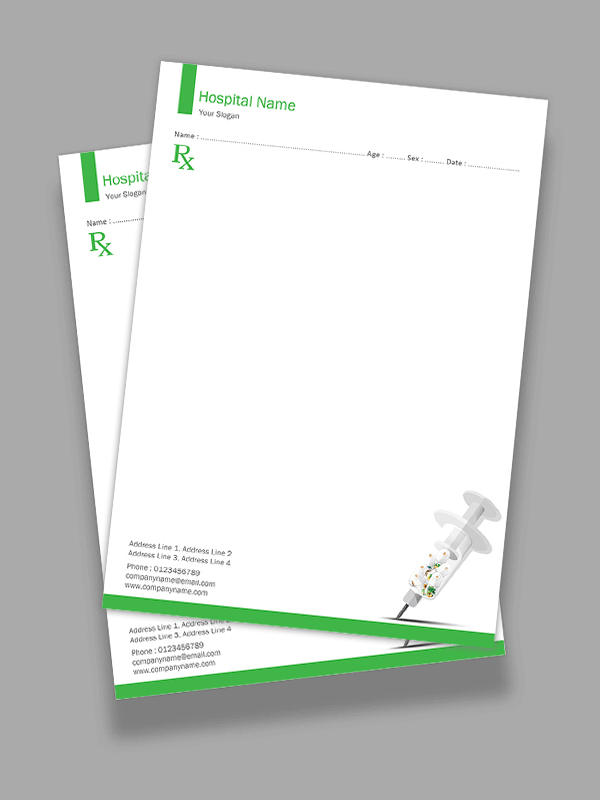 Buy printed Doctor Prescription Pad Formats Online India