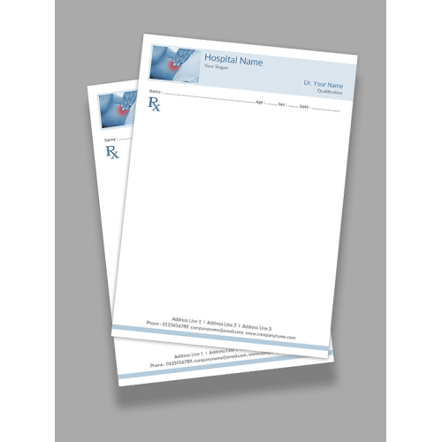 Physiotherapist Prescription Pad Design