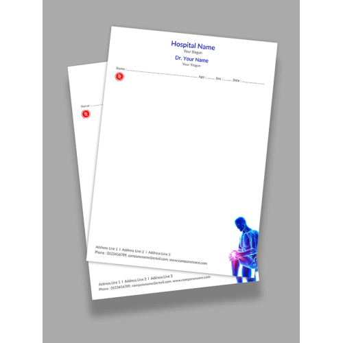 Orthopedic Hospital Prescription Pad Design