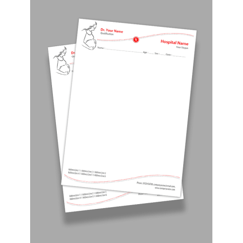 Baby Care Hospital Prescription Pad Design