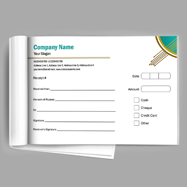 Cash Receipt Design Samples Online India | Print Shoppy