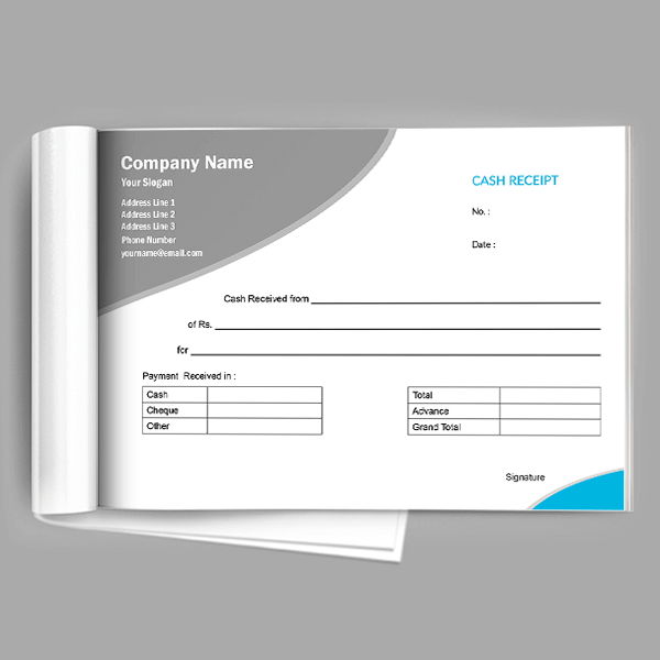 Cash Receipt Design Samples Online India | Print Shoppy
