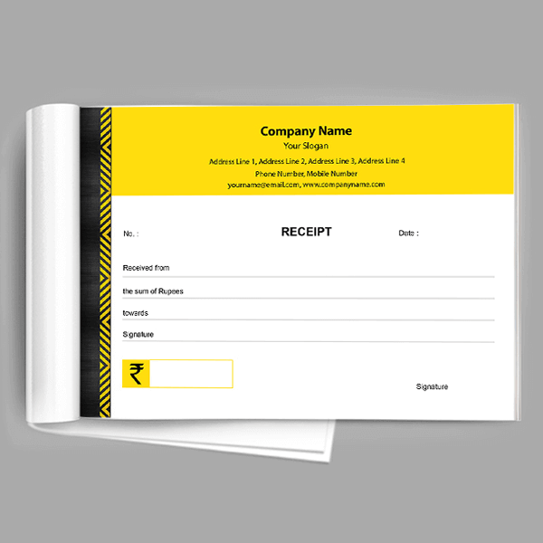 Cash Receipt Design Samples Online India | Print Shoppy