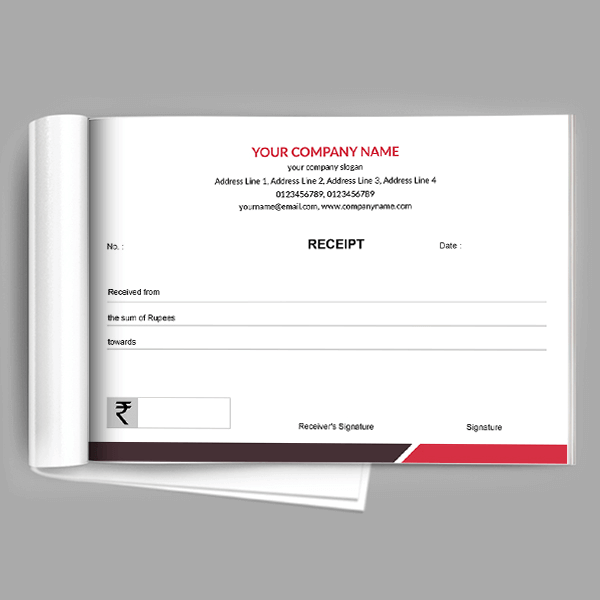 Cash Receipt Design Samples Online India | Print Shoppy