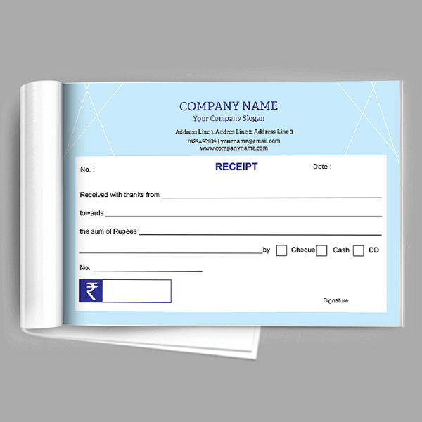 Cash Receipt Design Samples Online India | Print Shoppy