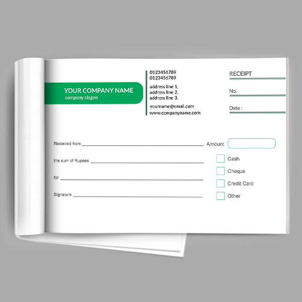 Cash Receipt Design Samples Online India | Print Shoppy
