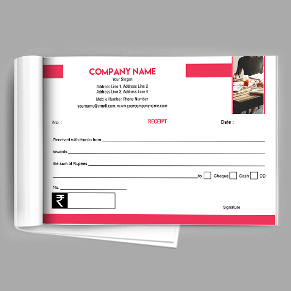 Cash Receipt Design Samples Online India | Print Shoppy