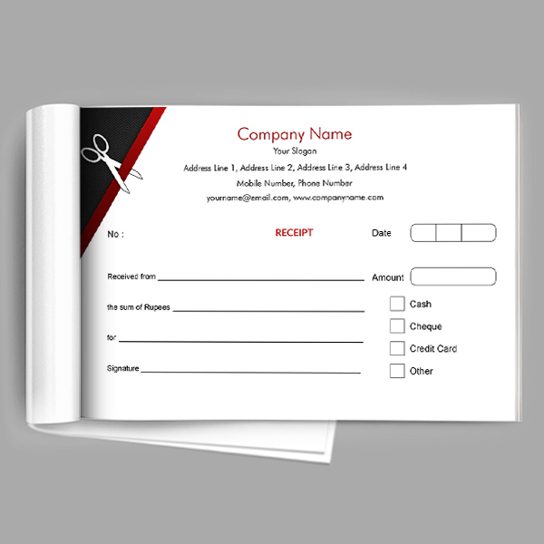 Cash Receipt Design Samples Online India | Print Shoppy