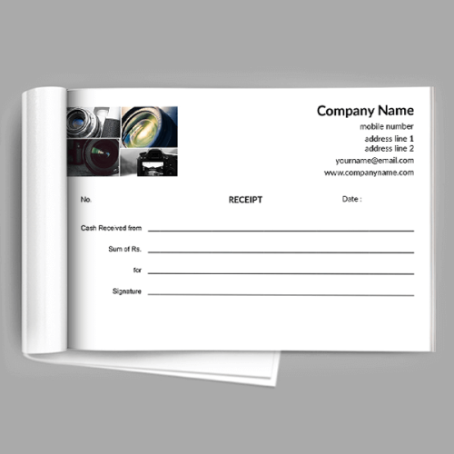 Photgrapher Receipt Design