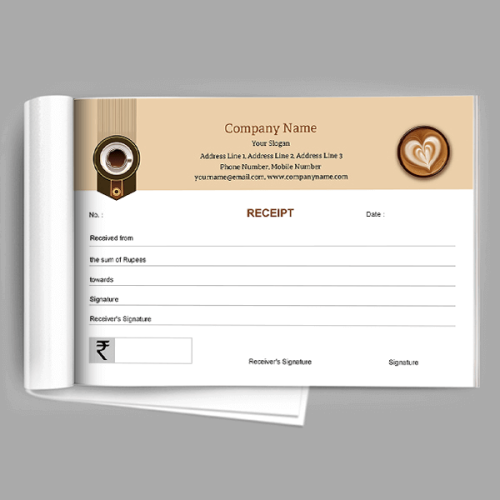 Coffee Shop Receipt Book