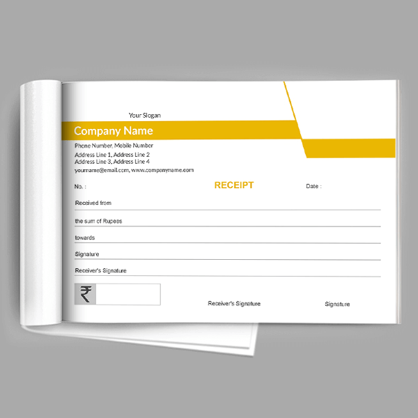 Cash Receipt Design Samples Online India | Print Shoppy