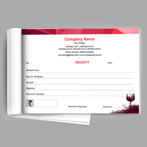 Bar & Restaurant Receipt Book