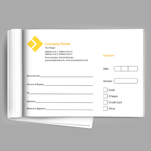Cash Receipt Design Samples Online India | Print Shoppy