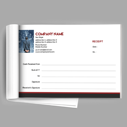 Red And Grey Receipt Book