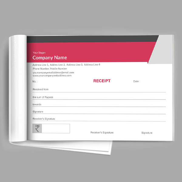 Cash Receipt Design Samples Online India | Print Shoppy