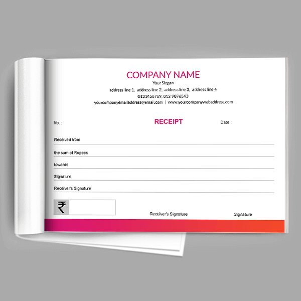 Cash Receipt Design Samples Online India | Print Shoppy