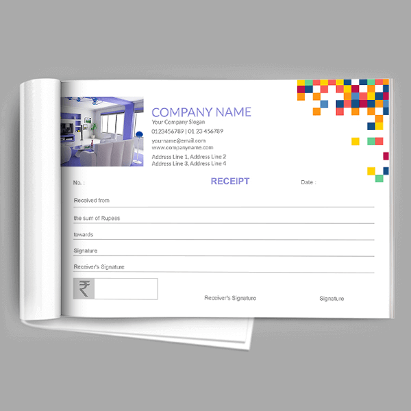Cash Receipt Design Samples Online India | Print Shoppy