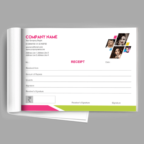 Pink Aand Green Receipt Book