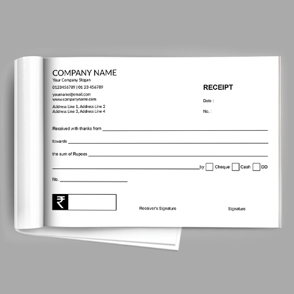 Cash Receipt Design Samples Online India | Print Shoppy