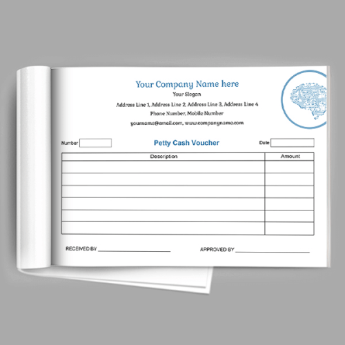 Computer Spare parts Voucher Design