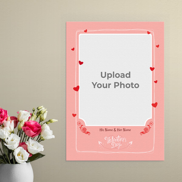 Together Forever with Love Symbols Frame Design: Portrait Aluminium ...