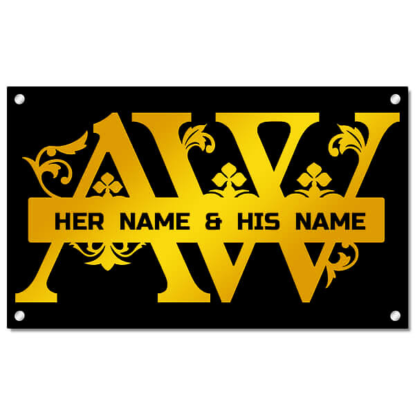 Buy Personalized Vintage Design Sign For Letters AW Couple Premium ...