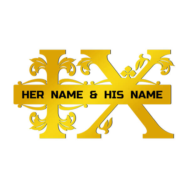 Buy Personalized Vintage Design Sign For Letters IX Couple Monogram ...