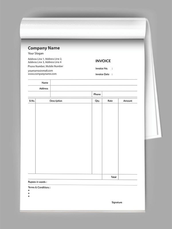 Doctor Bill Book Design