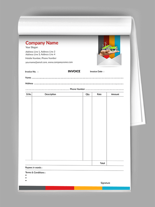 Construction Company Bill Book Design