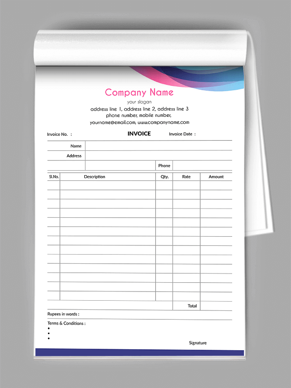 Premium Bill Book Design