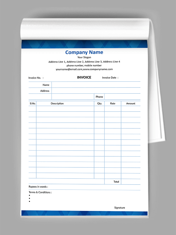 Premium Bill Book Design