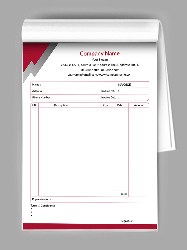 Premium Bill Book Design