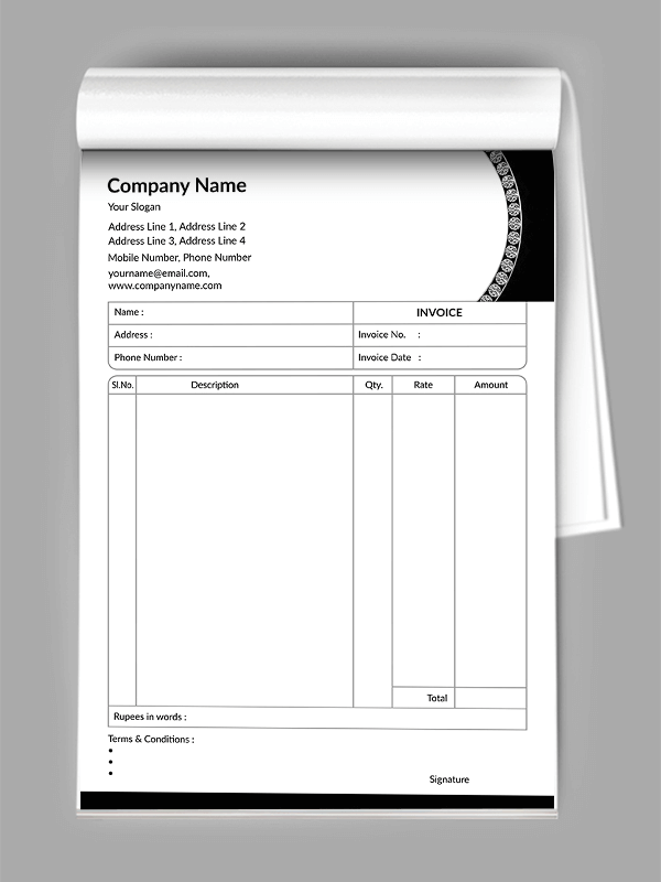 Premium Bill Book Design